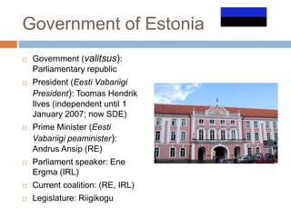 Politics of Estonia | PPTX
