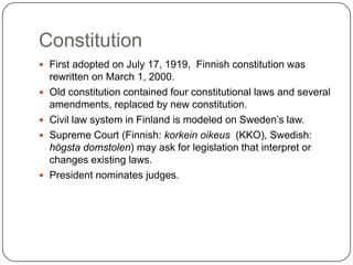 Politics of Finland | PPTX