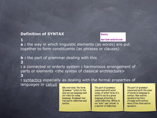The Politics of Grammar | KEY | Education