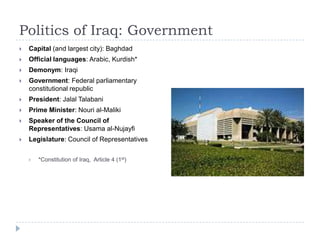 Politics of Iraq | PPTX