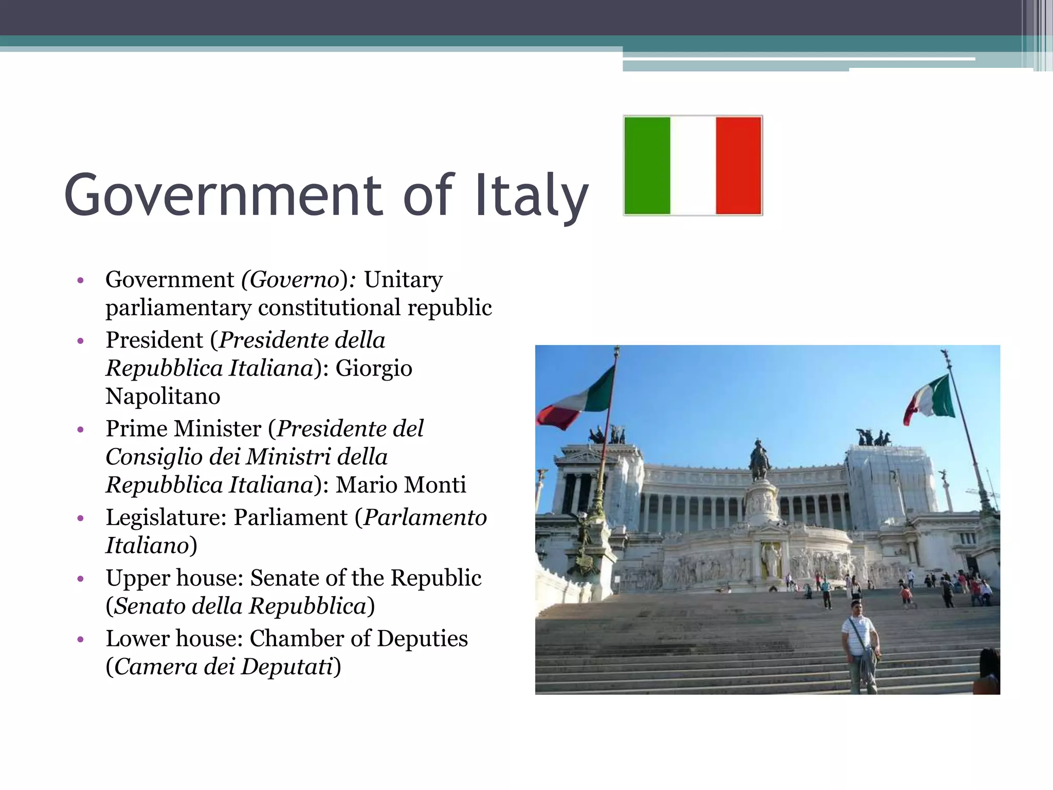 Politics of Italy | PPTX