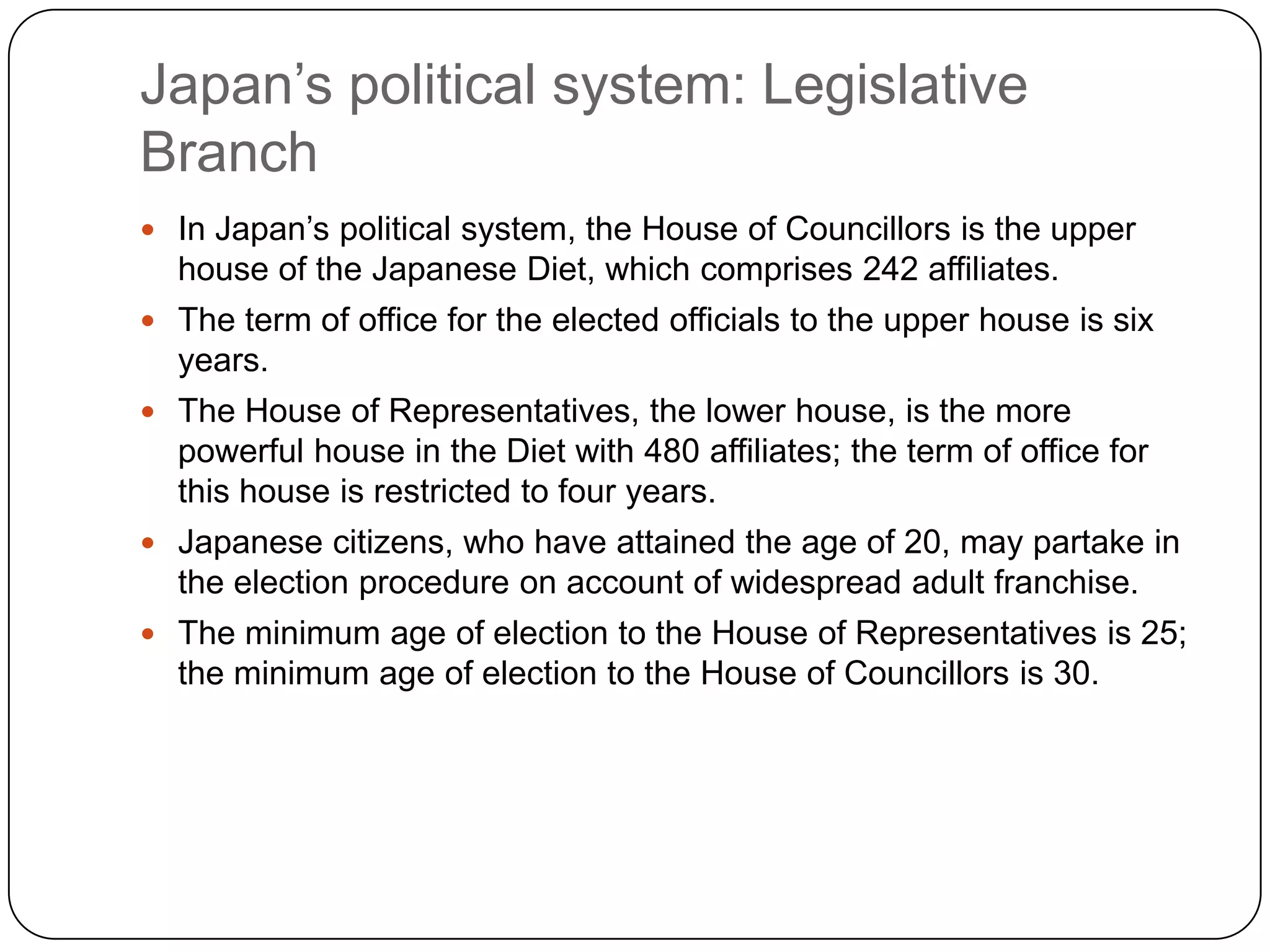 Politics of Japan | PPTX