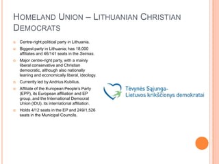 Politics of Lithuania | PPTX | Civic affairs | Politics