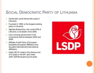 Politics of Lithuania | PPTX | Civic affairs | Politics