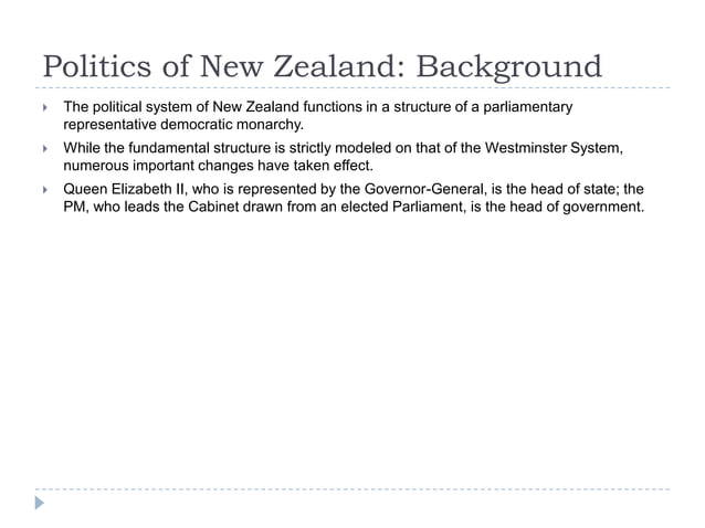 Politics of New Zealand | PPTX | Politics