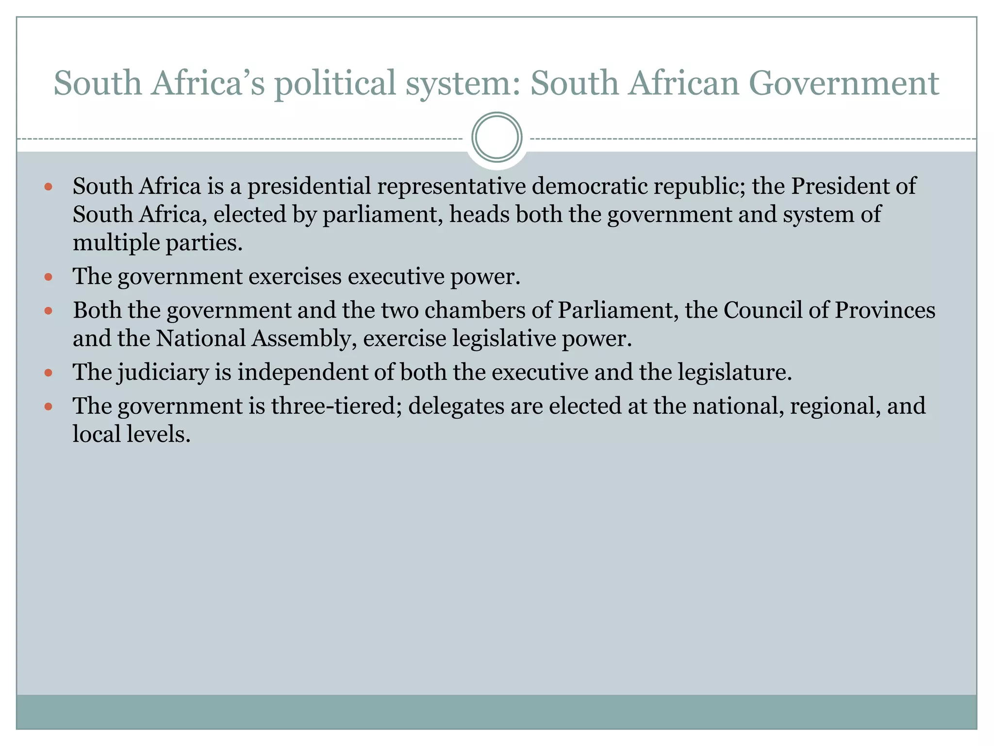 Politics of South Africa | PPTX