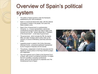 Politics of Spain | PPTX