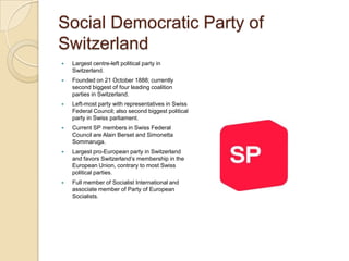Politics of Switzerland | PPTX