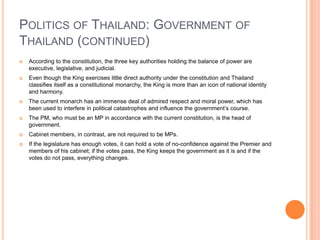 Politics of Thailand | PPTX