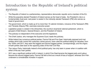 Politics of the Republic of Ireland | PPTX