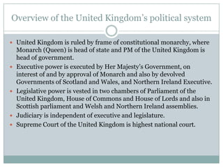 Politics of the United Kingdom | PPTX | Politics
