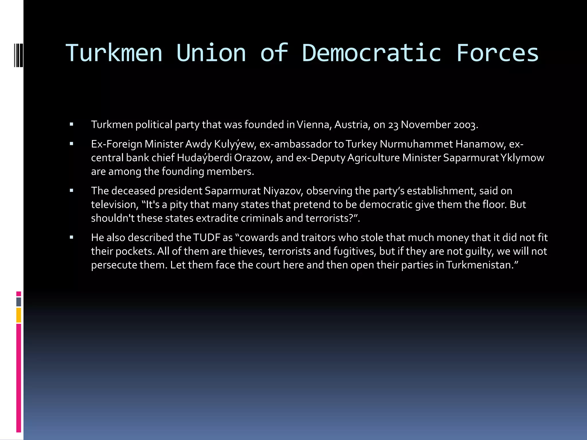 Politics of Turkmenistan | PPTX | Civic affairs | Politics