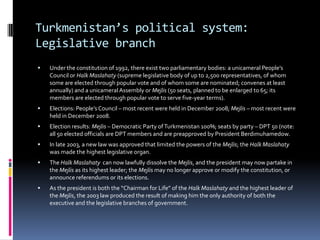 Politics of Turkmenistan | PPTX