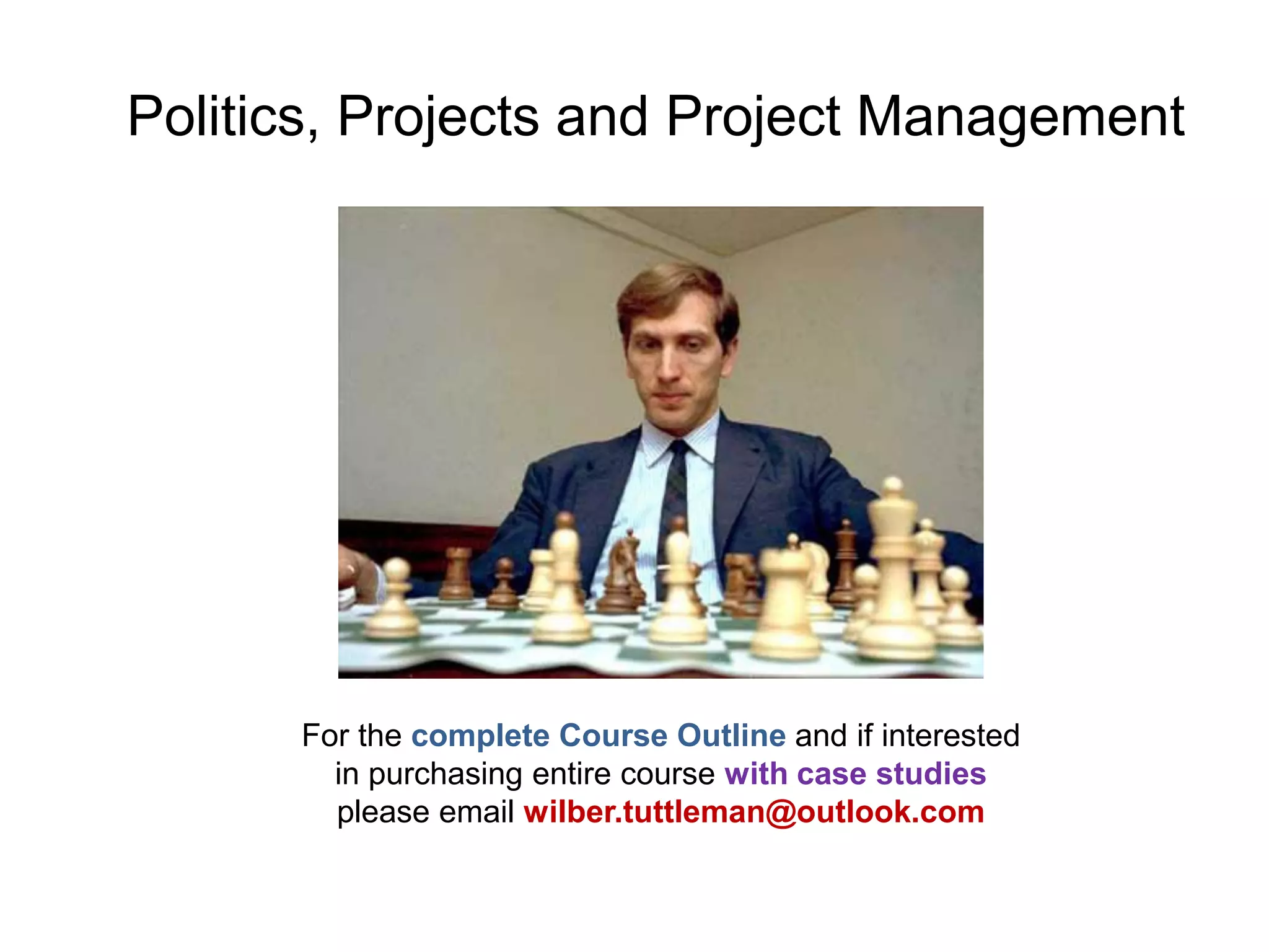 Politics, Projects and Project Management sample slides | PPT