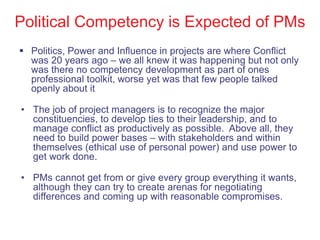 Politics, Projects and Project Management sample slides | PPT