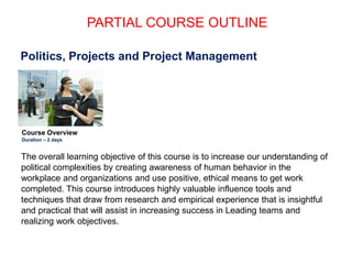 Politics, Projects and Project Management sample slides | PDF