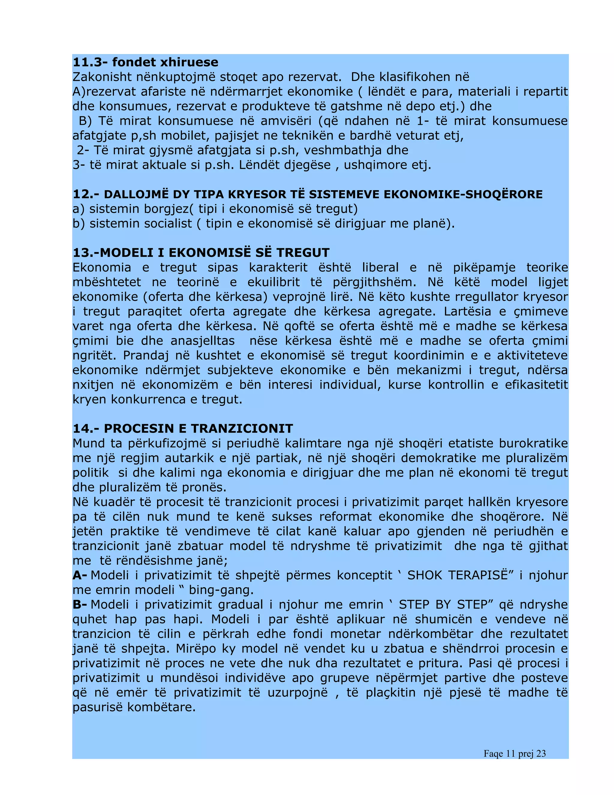 Politika ekonomike | DOC