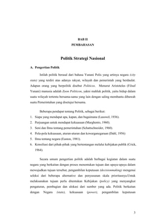Politik dan Strategi Nasional | PDF