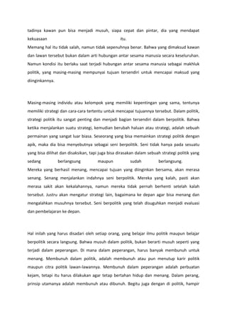Politik sebagai seni | DOC