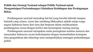 Kewarganegaraan-Politik strategi nasional | PPTX