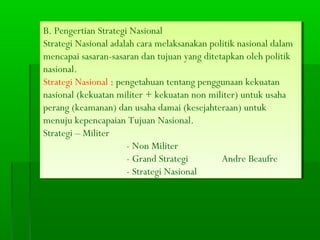 Politik Strategi Pembangunan Nasional | PPT