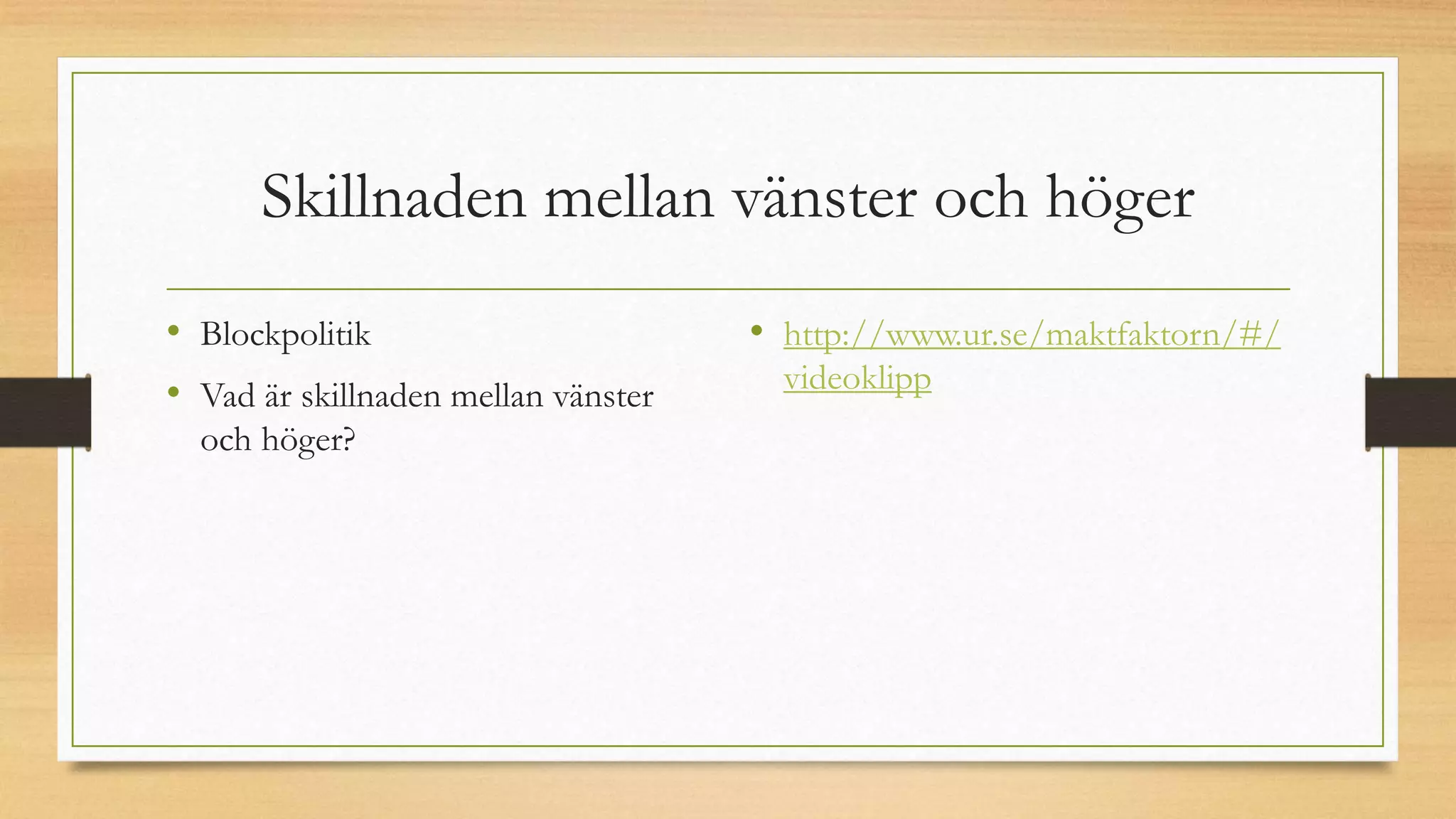 Politiska partier och ideologier | PPTX