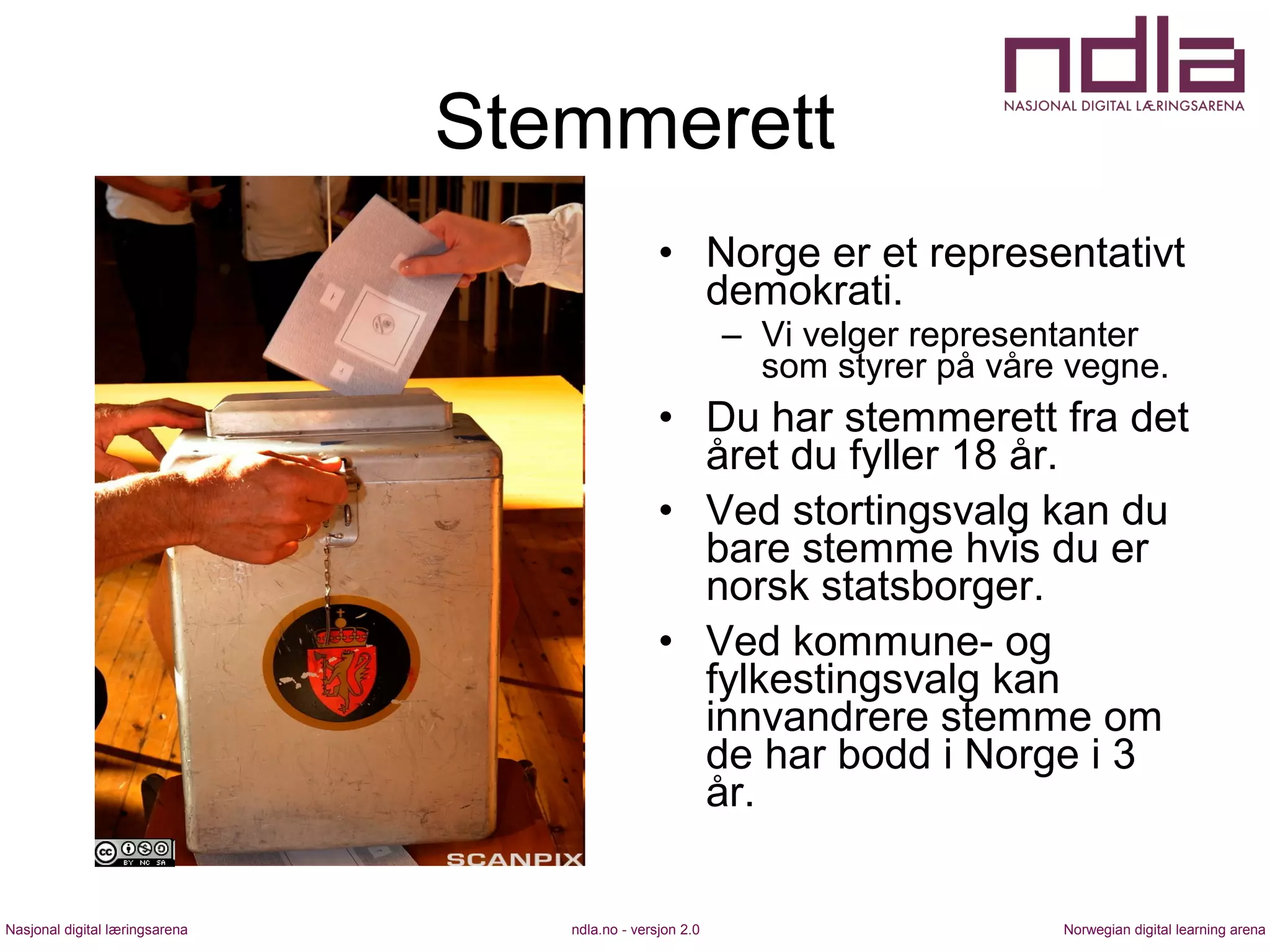 Politiske partier og valg nb | PPT