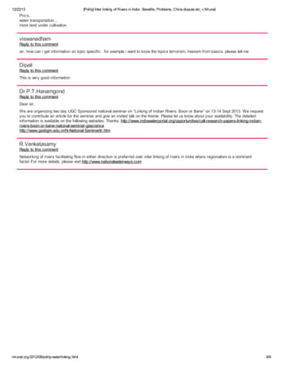 [Polity] inter linking of rivers in india benefits, problems, china ...