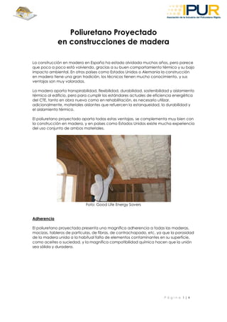 Poliuretano proyectado en madera | PDF