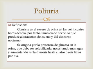 Poliuria e hirsutismo | PPTX