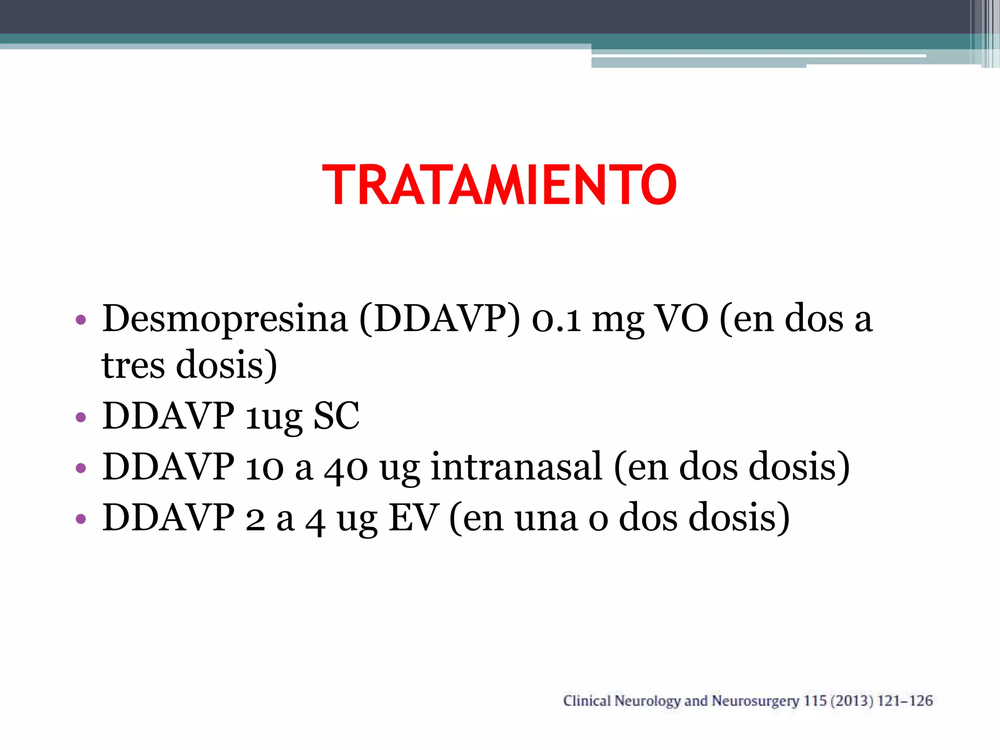 Diabetes Insípida Central, SIADH y Síndrome perdedor de Sal post ...