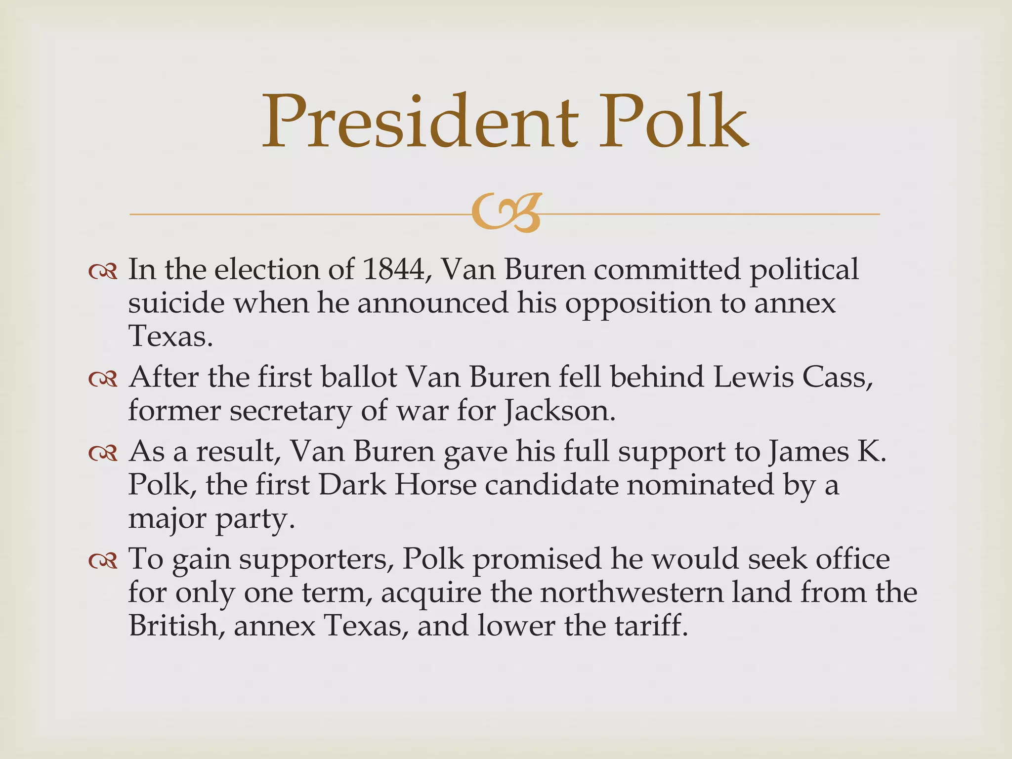 The Biography of James K. Polk | PPTX