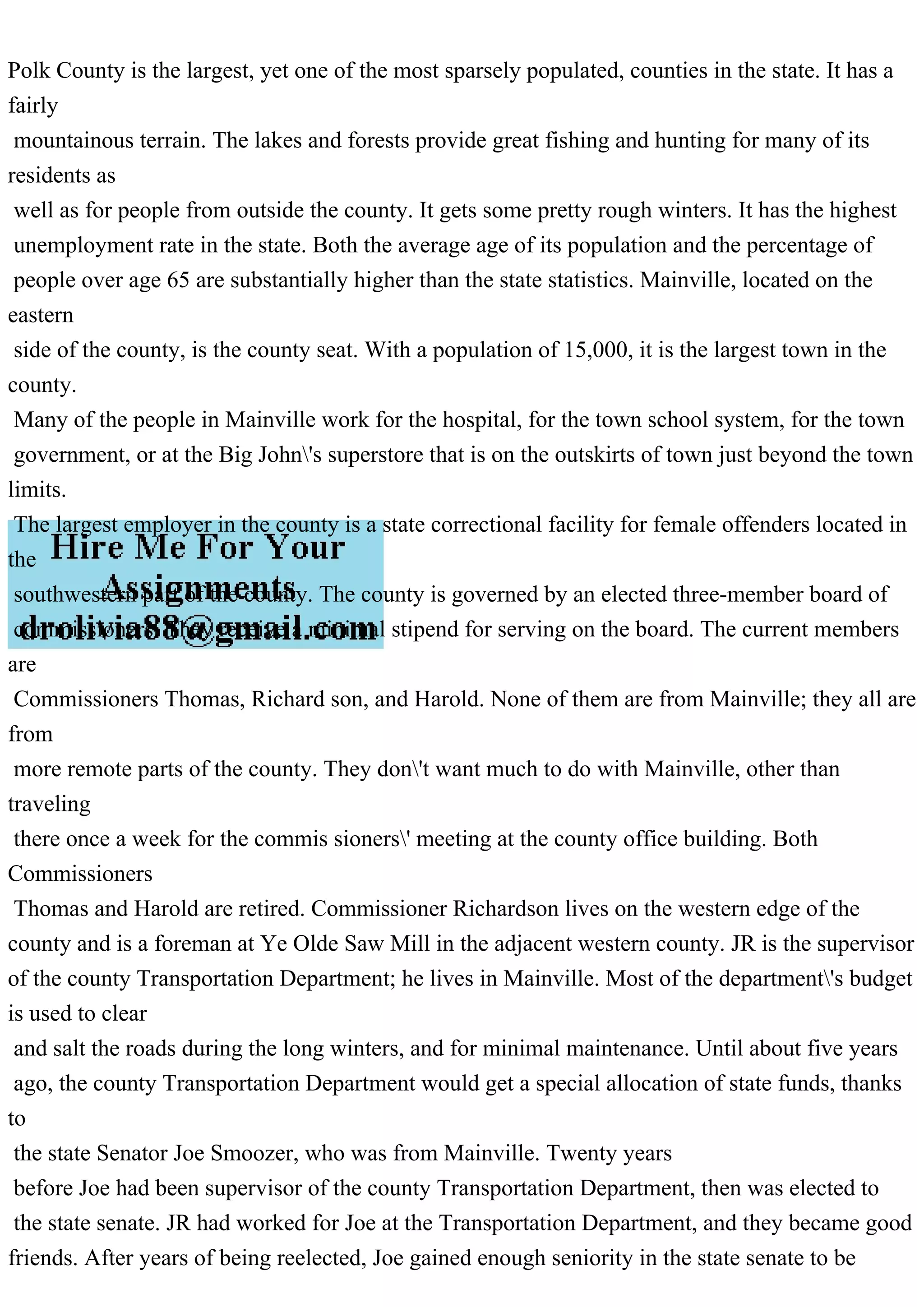 Polk County is the largest, yet one of the most sparsely populated, .pdf