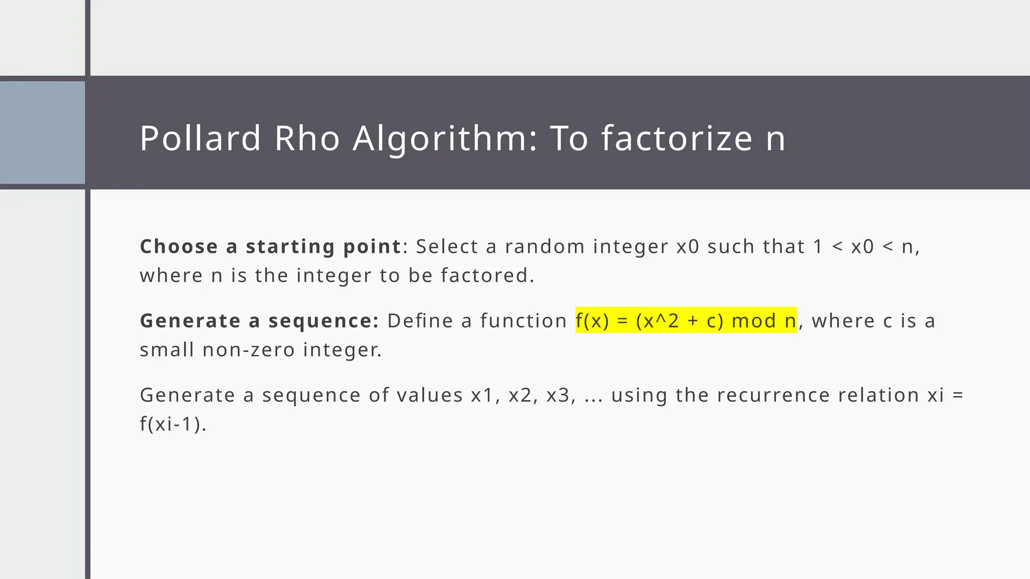 Example with discussion on Pollard Rho Algorithm.pptx