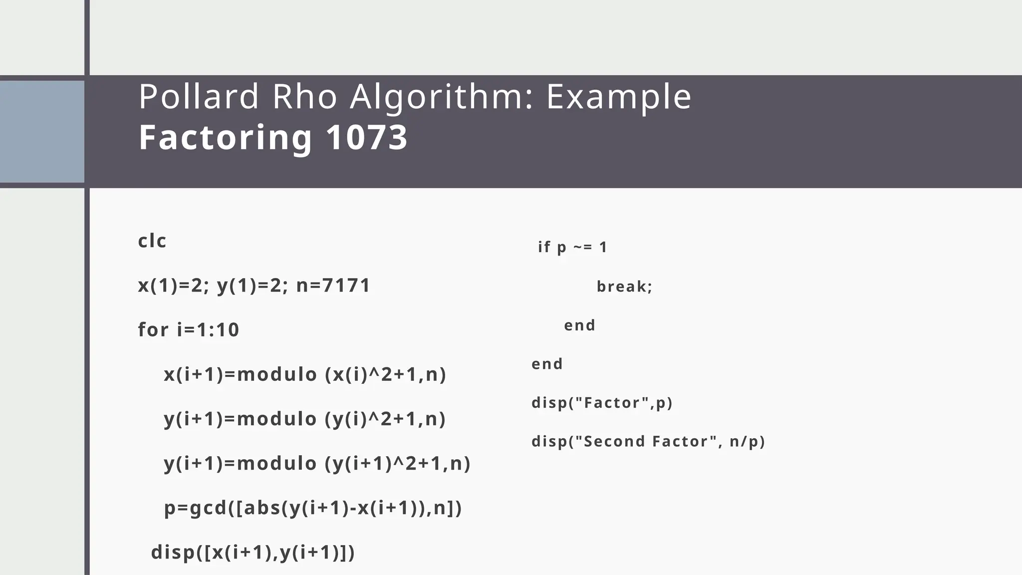 Example with discussion on Pollard Rho Algorithm.pptx