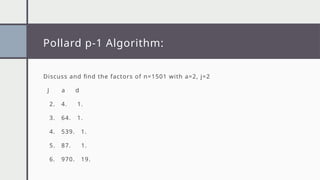 Example with discussion on Pollard Rho Algorithm.pptx