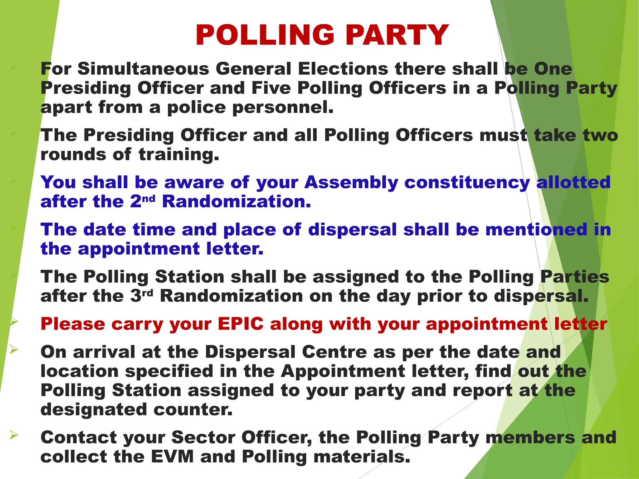 Election training for polling officer and prisiding officer | PPT