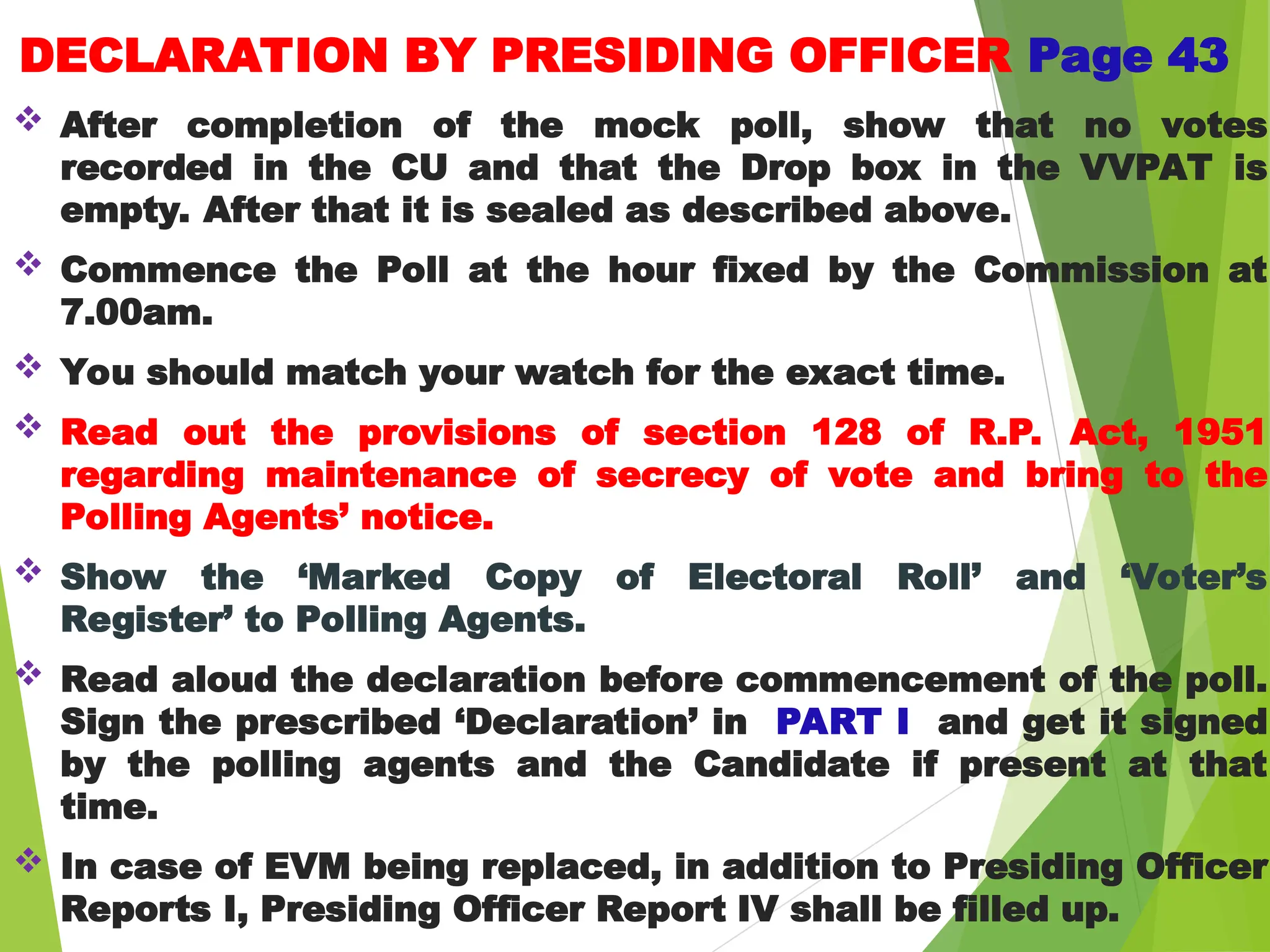 Election training for polling officer and prisiding officer | PPT