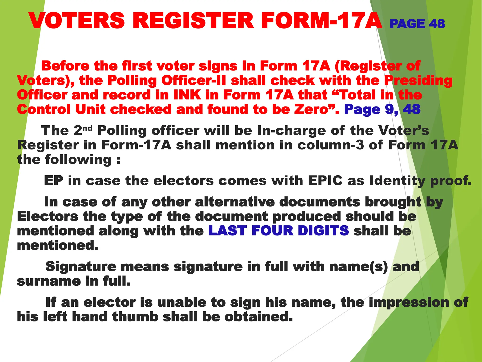 Election training for polling officer and prisiding officer | PPT
