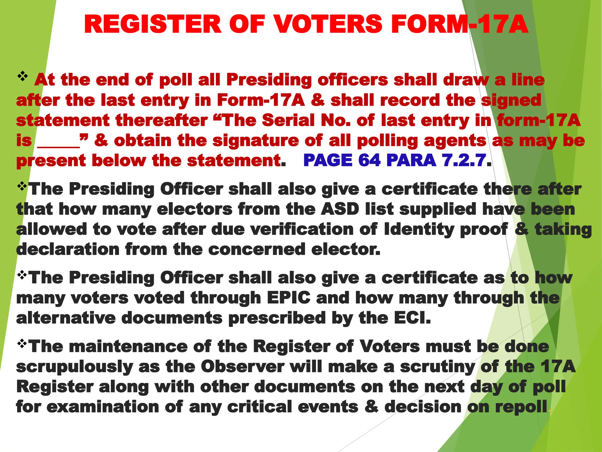 Election training for polling officer and prisiding officer | PPT