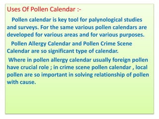 Pollen calendar | PPTX