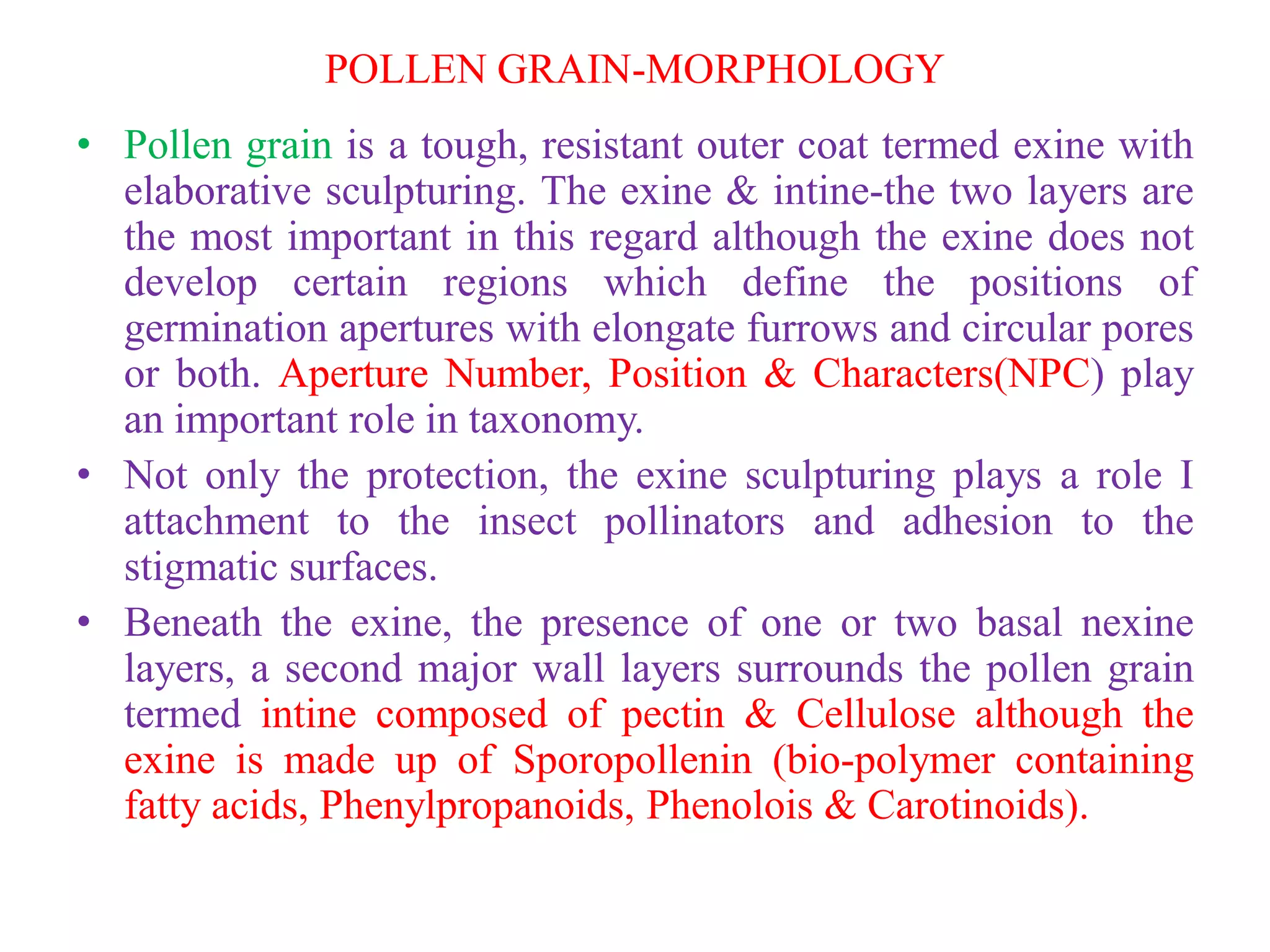 Pollen wall & mgu | PPT
