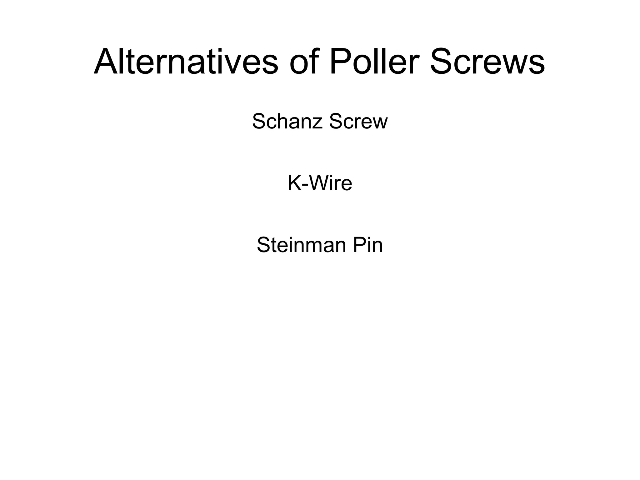 Poller or blocking screw | PPT