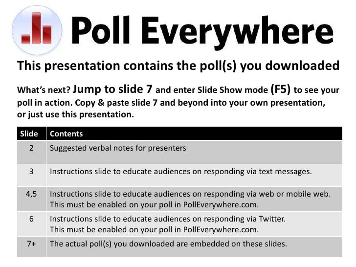 Poll everywhere