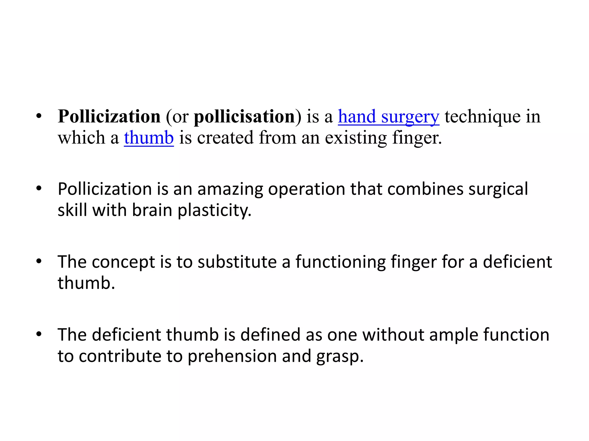 Pollicization | PPTX