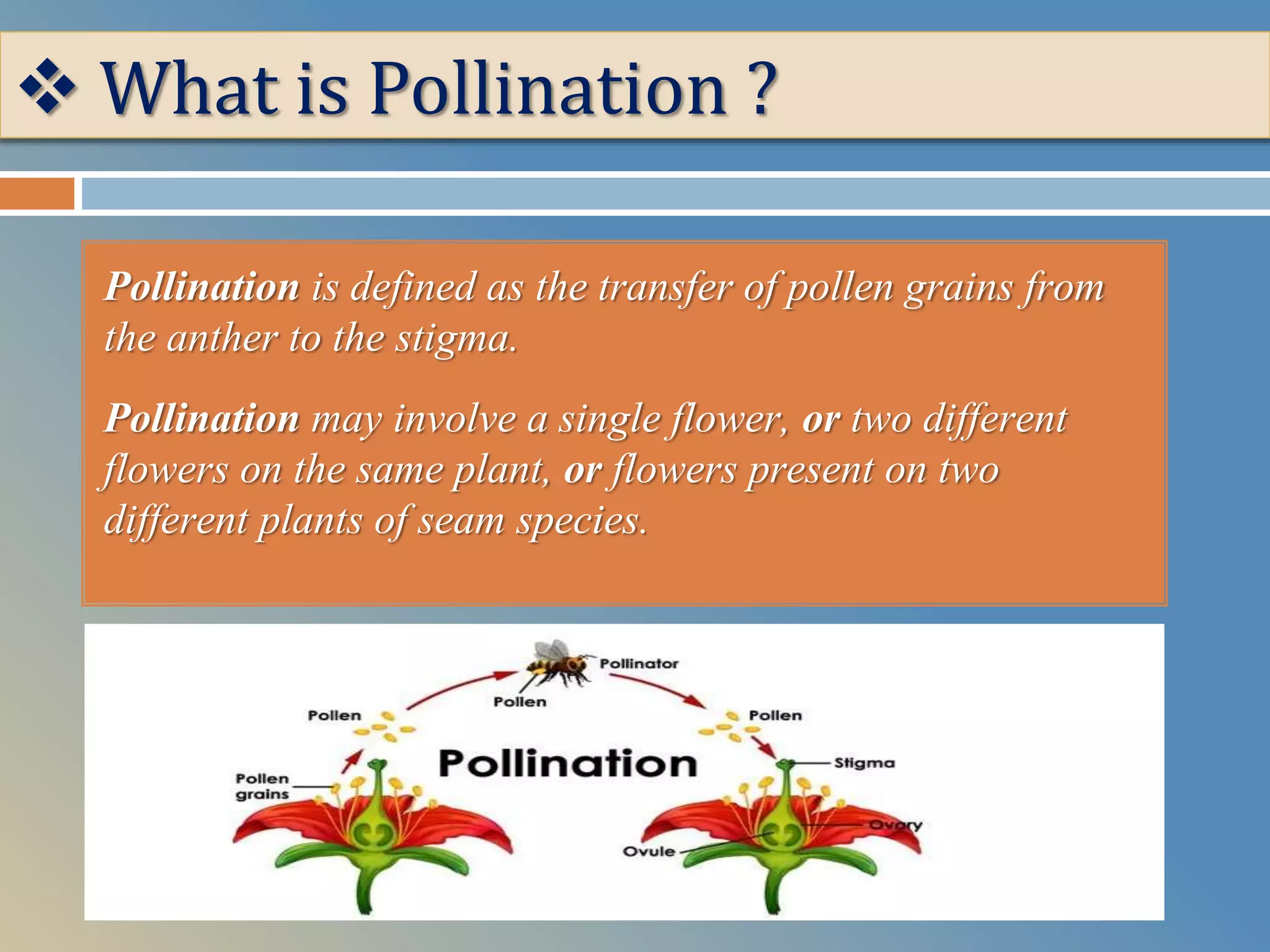 Pollination : Types and significance | PPTX