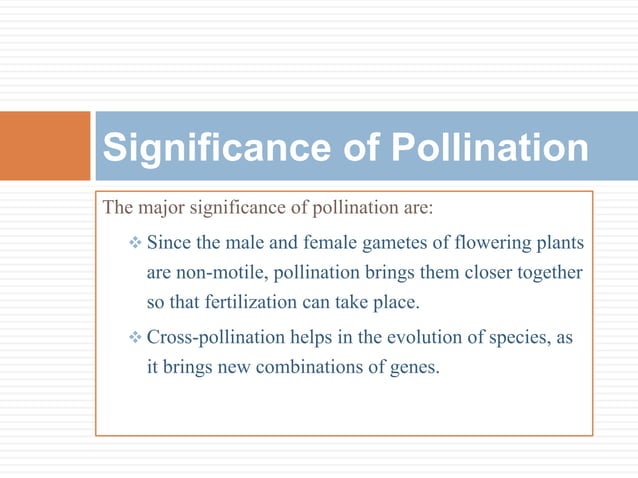 Pollination : Types and significance | PPTX
