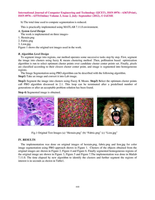 Pollination Based Optimization For Color Image Segmentation Pdf