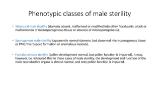 Pollination Control Method : Self in compatibility and Male sterility ...