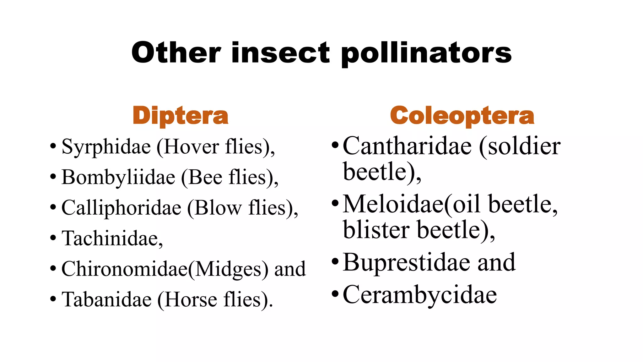 Pollinators and their types | PPTX